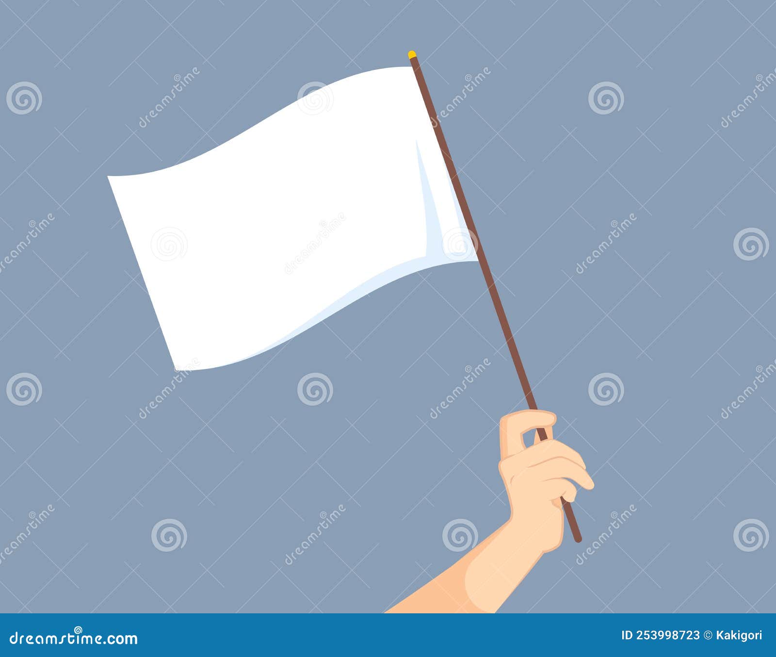 Hand Holding Surrender Flag Stock Vector - Illustration of white ...