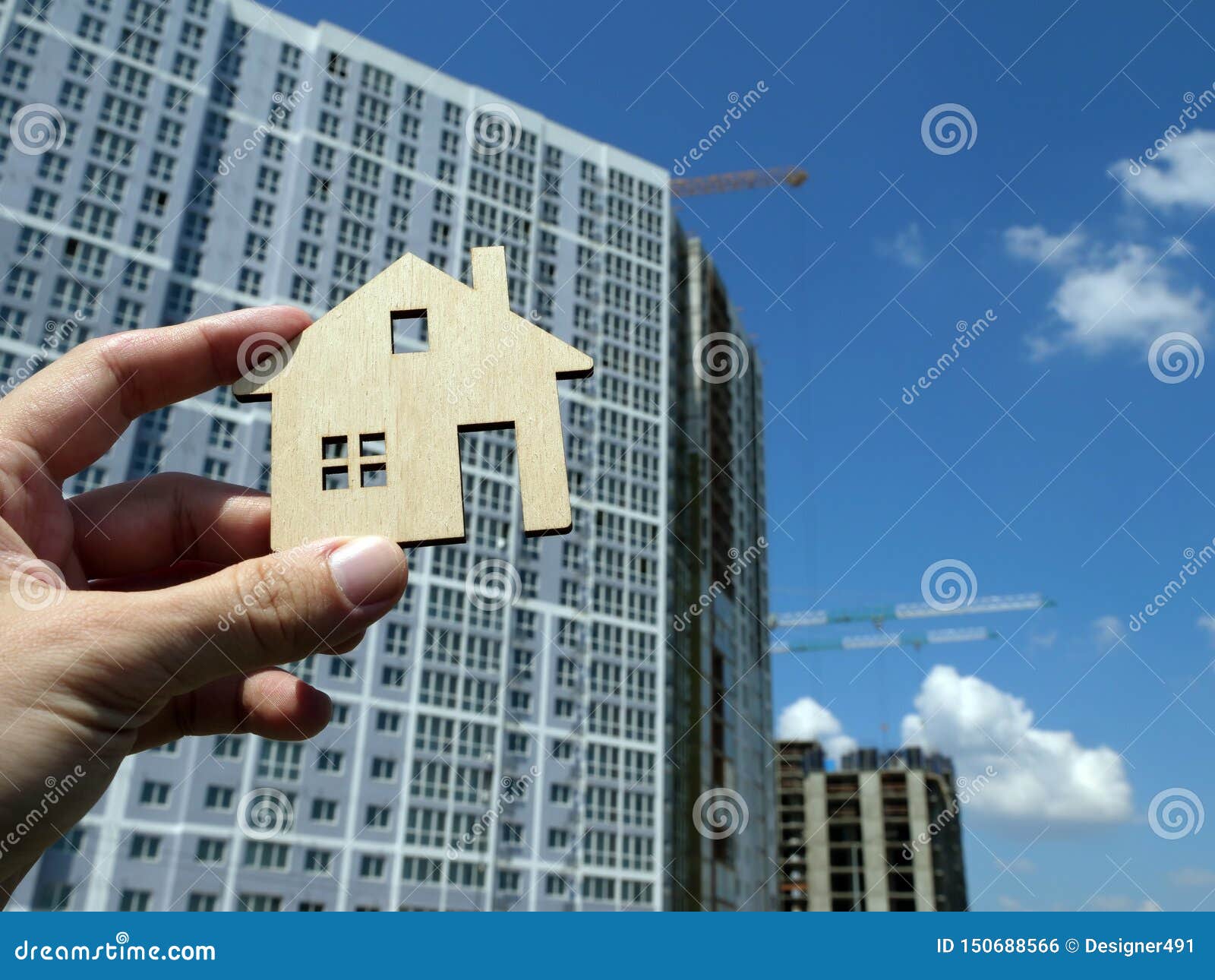 Hand Holding Symbol of Property Ownership Stock Photo - Image of loan ...