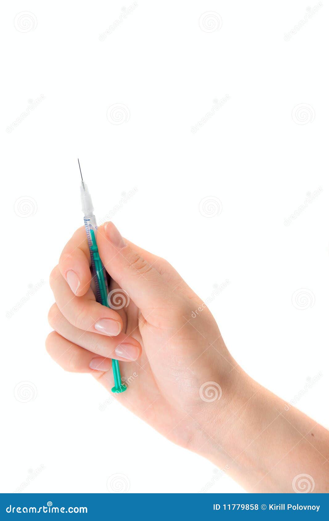 Hand holding syringe stock photo. Image of healthy, equipment - 11779858