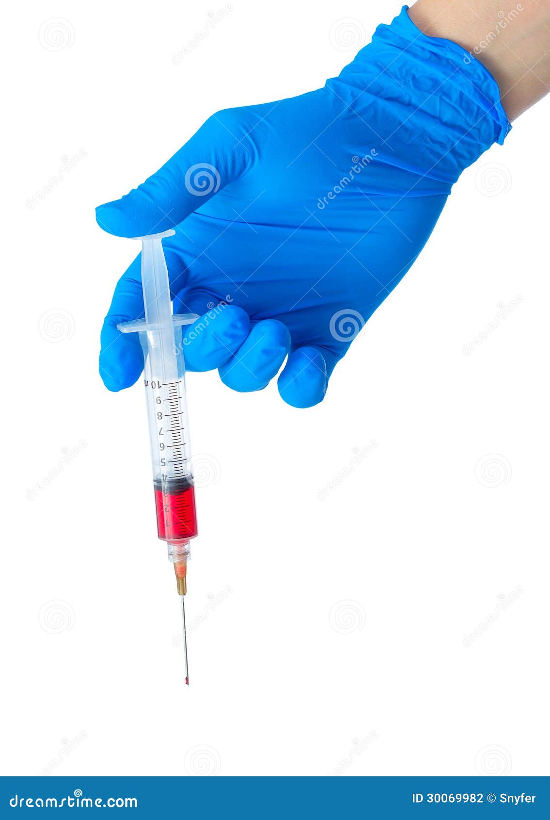 Hand Holding Syringe Filled with Red Liquid. Stock Photo - Image of ...