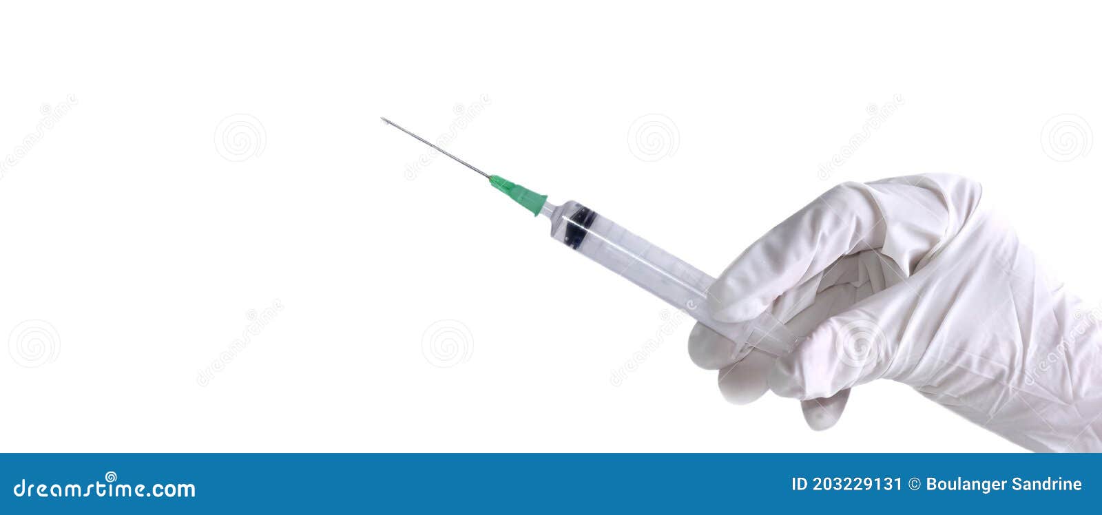 Hand Holding a Syringe with Needle Isolated Stock Image - Image of hand ...