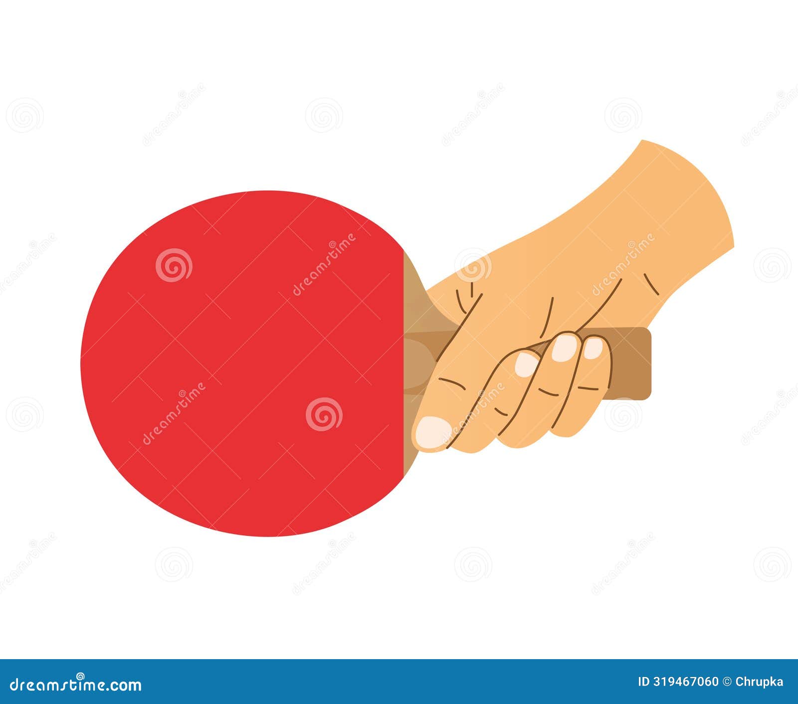 Hand Holding Table Tennis Racket Stock Vector - Illustration of tennis ...