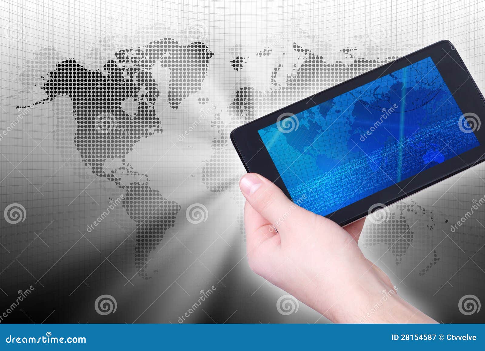 Hand holding tablet stock image. Image of hold, communication - 28154587