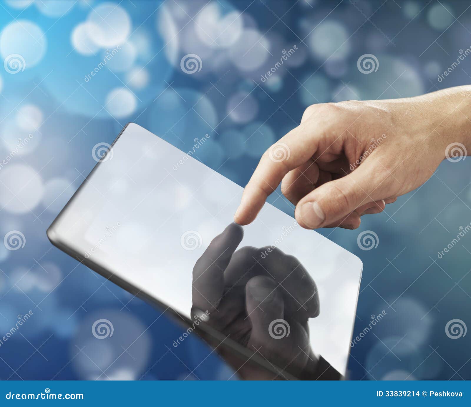 Hand holding tablet stock photo. Image of male, mobility - 33839214