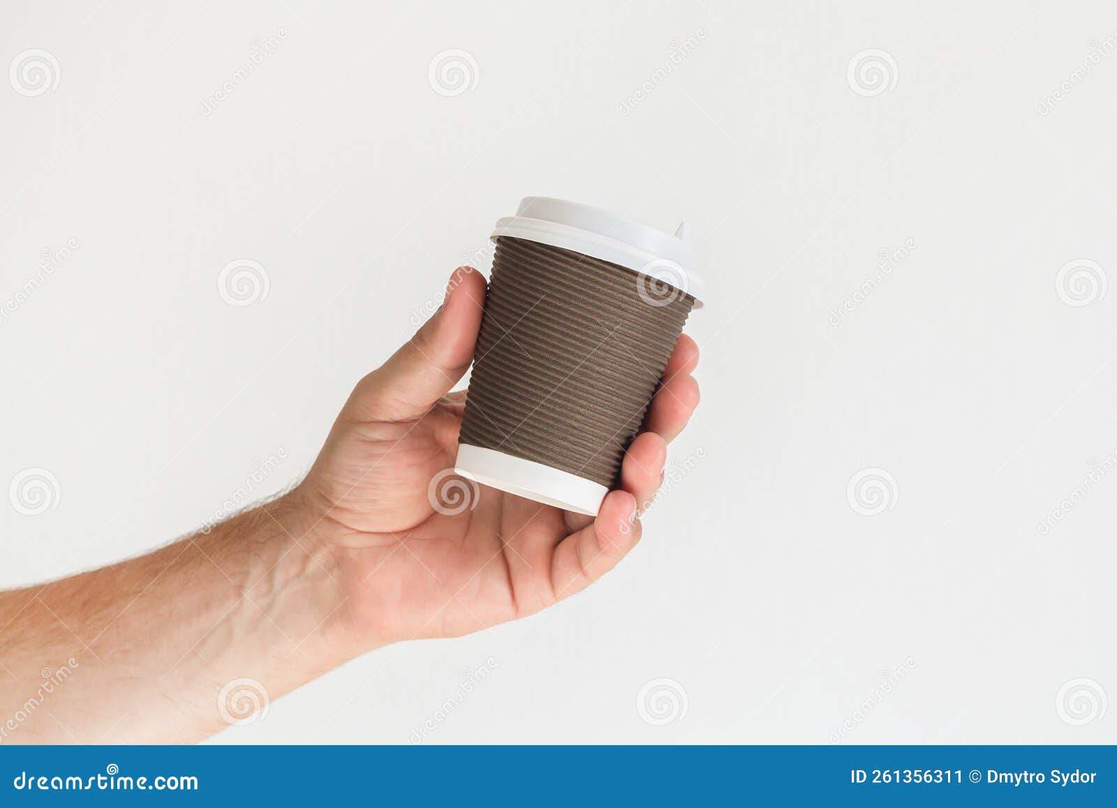 Hand Holding Takeaway Paper Coffee Cup Stock Image - Image of drinking ...