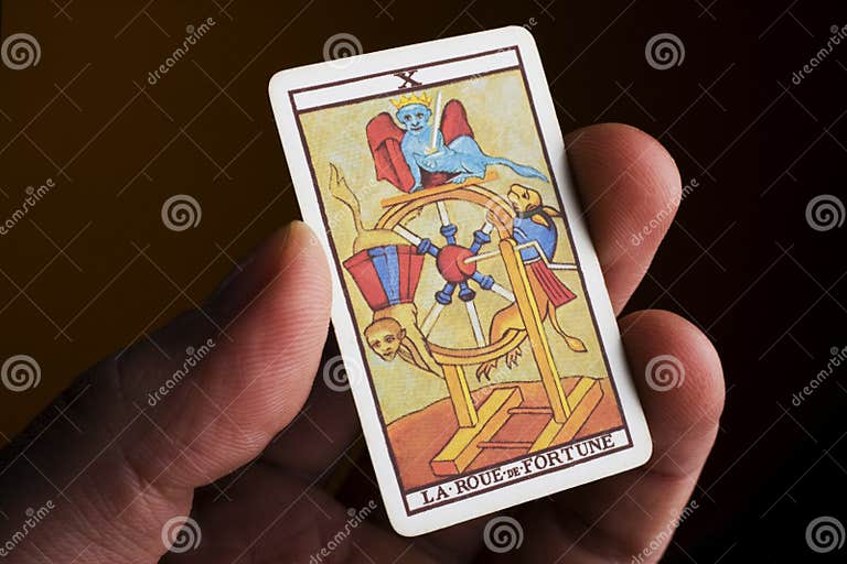 Hand holding tarot card stock image. Image of hold, colorful - 25142217