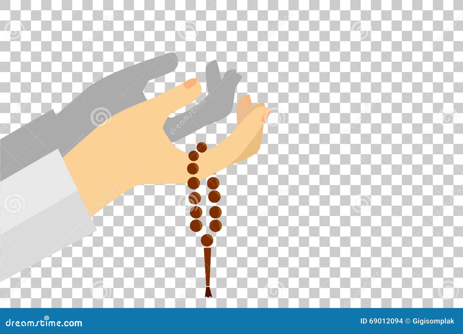 Hand - Holding Tasbih (islam Prayer Beads) Stock Vector - Illustration ...