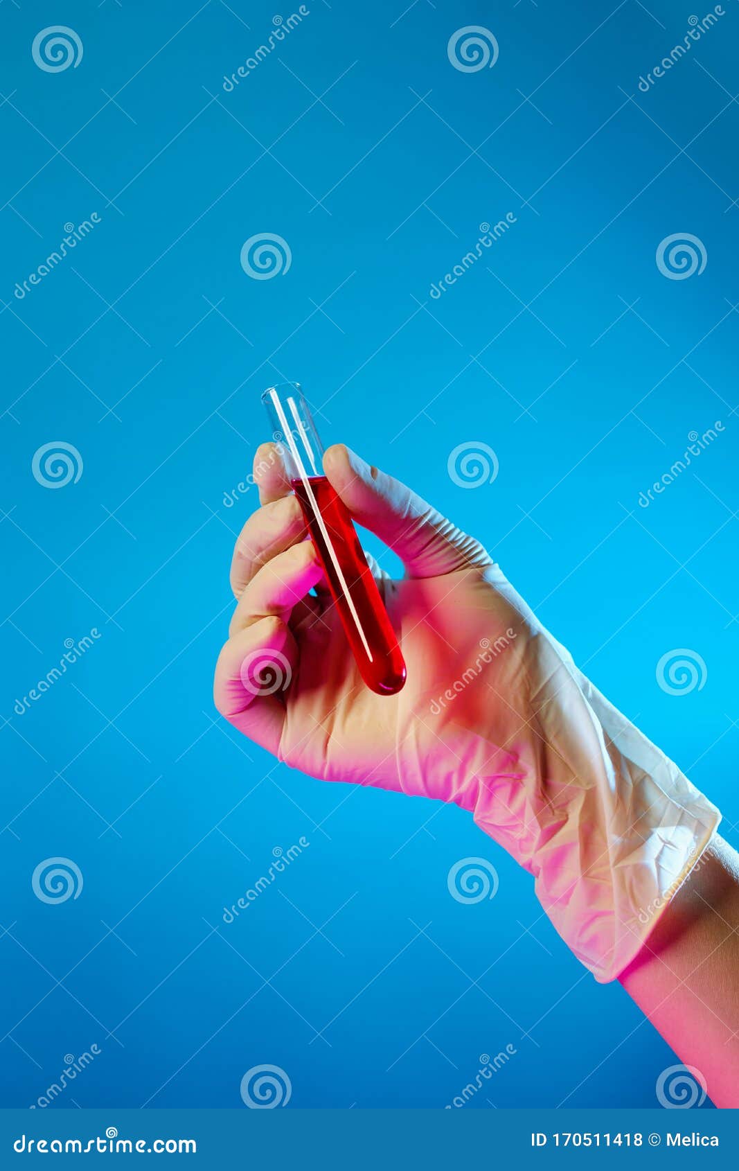 Hand holding test tube stock photo. Image of glove, analyzing - 170511418