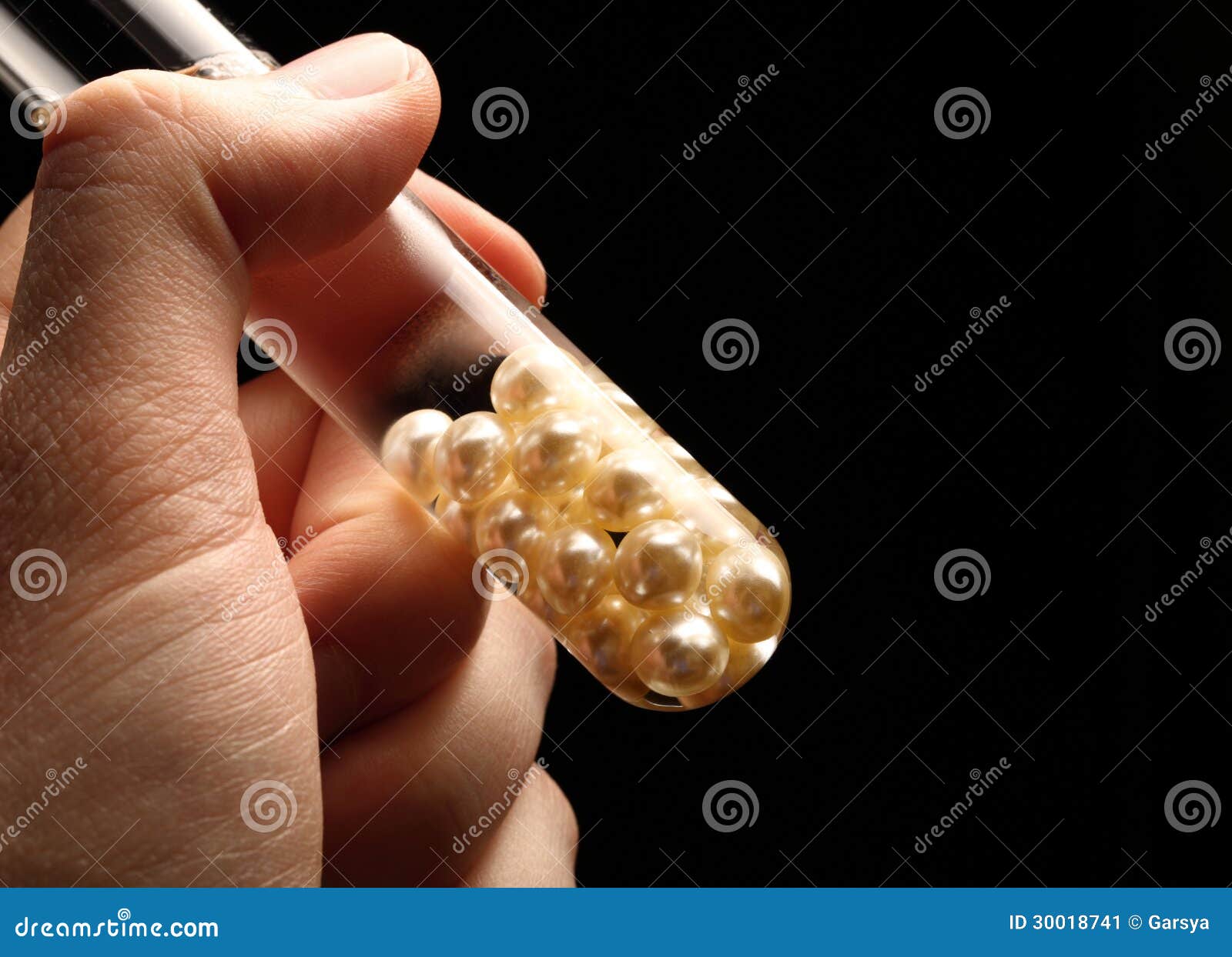 Pearls in tube stock image. Image of grow, expensive - 30018741