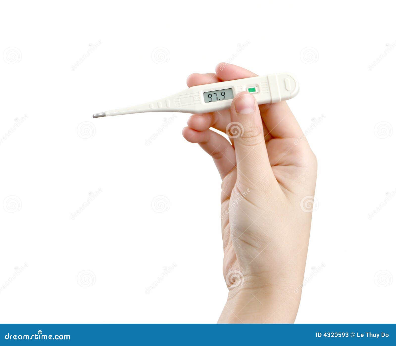 Hand holding a thermometer stock image. Image of illness - 4320593
