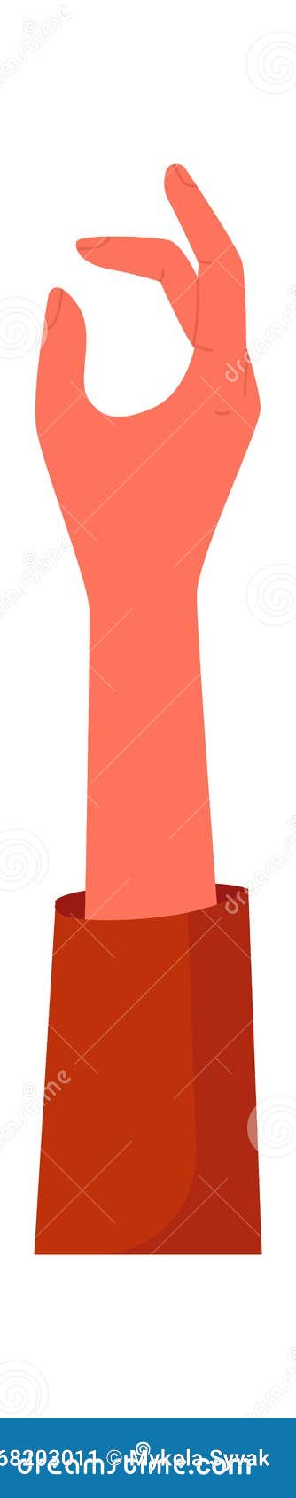 Hand Holding Things Flat Icon Showing Elements Stock Vector ...