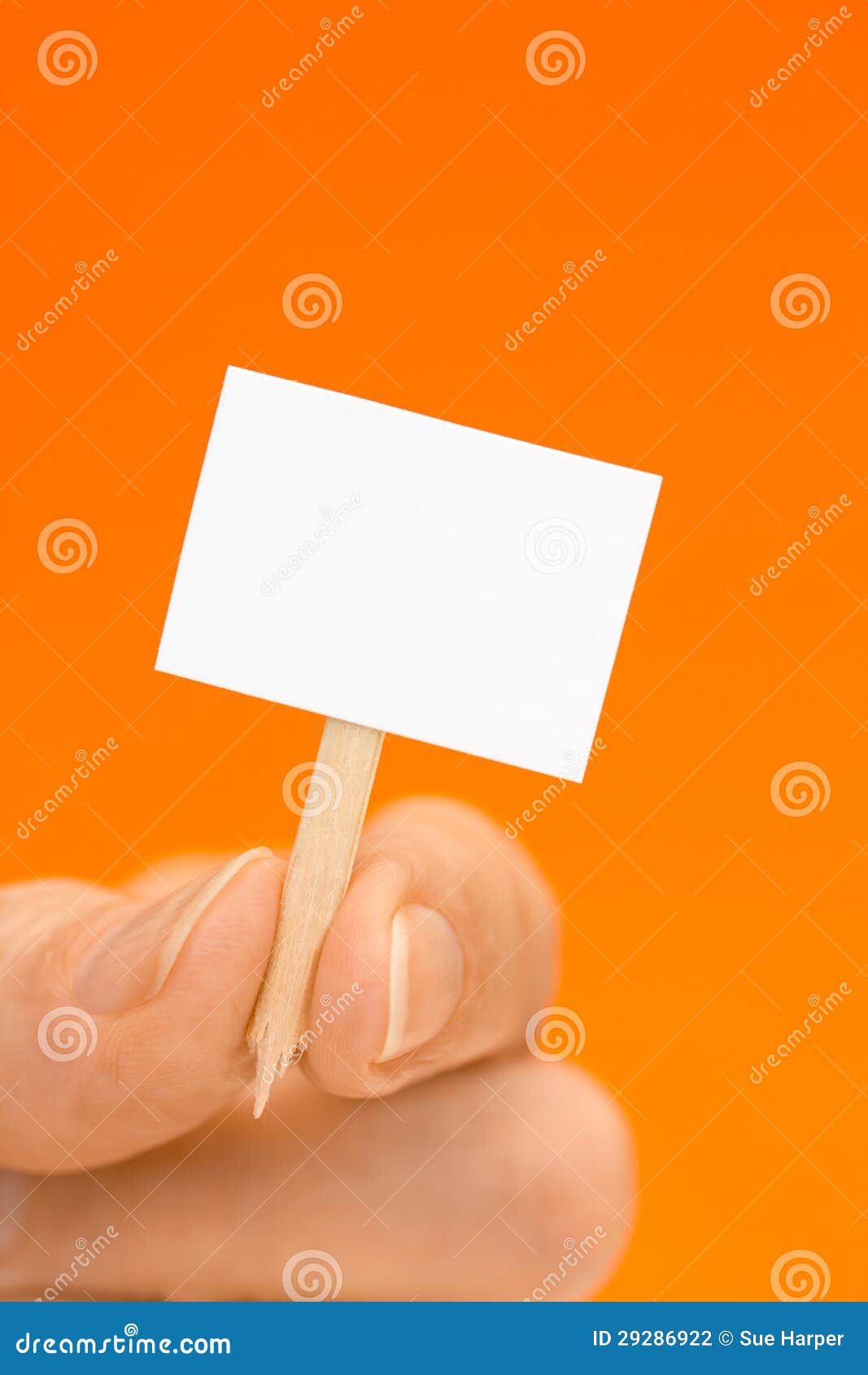 Hand Holding Tiny Sign Orange Copy Space Stock Photos - Free & Royalty ...