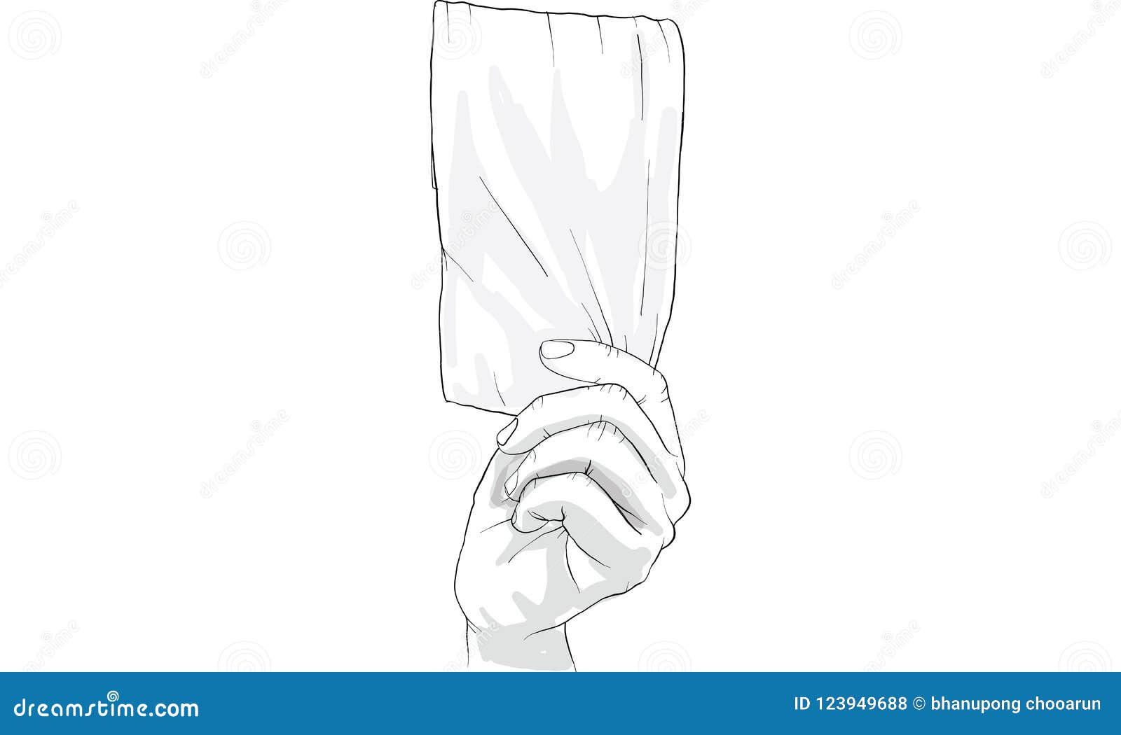 Hand Holding Tissue Paper Vector Stock Vector - Illustration of card ...