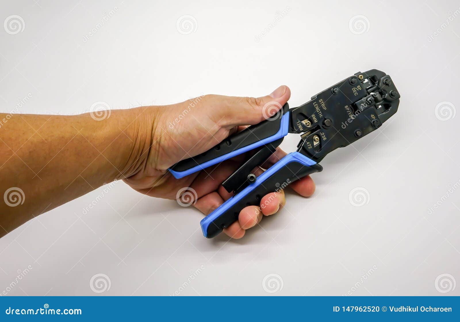 Equipment for Installing Lan Cable Stock Photo - Image of connector ...