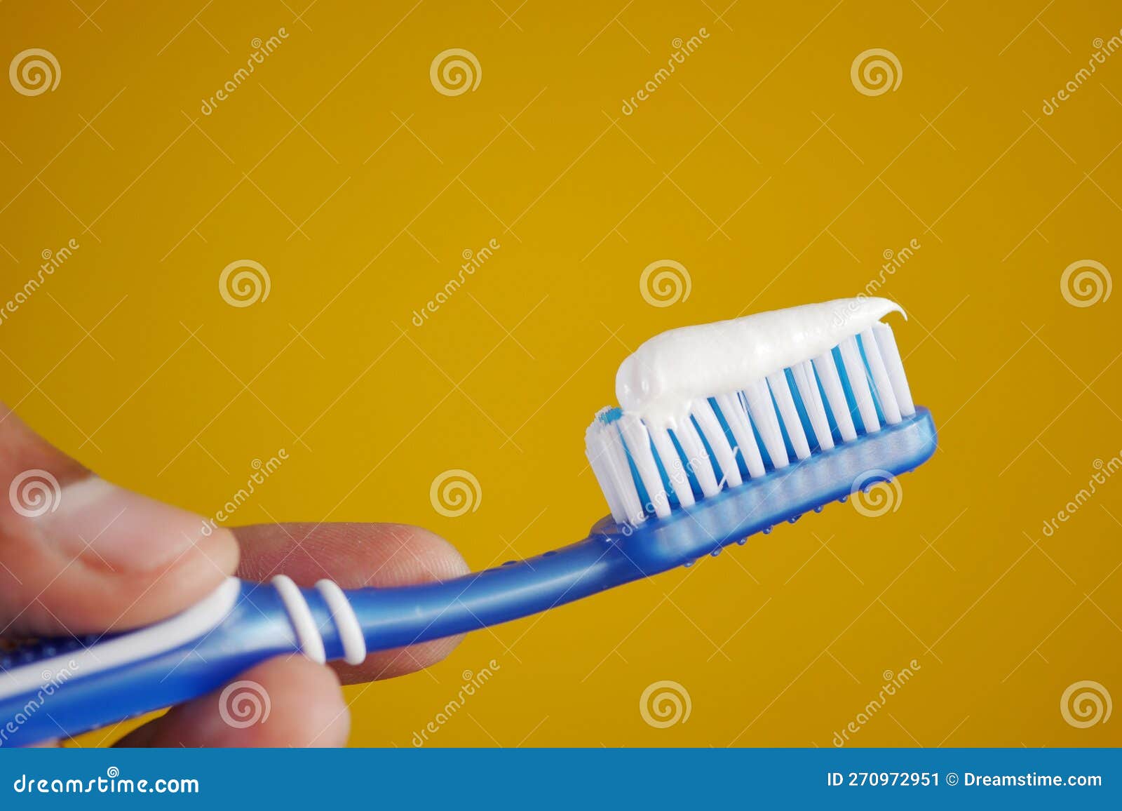 Hand Holding Tooth Brush with Paste Stock Image - Image of mouth ...