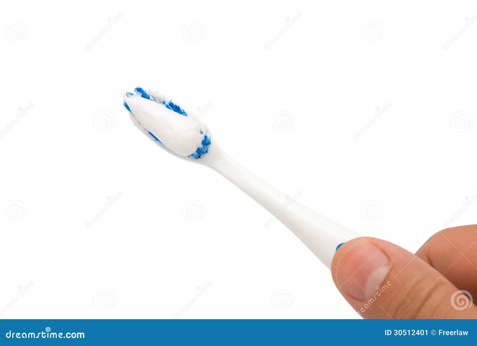Hand Holding a Toothbrush with Toothpaste Stock Image - Image of tool ...