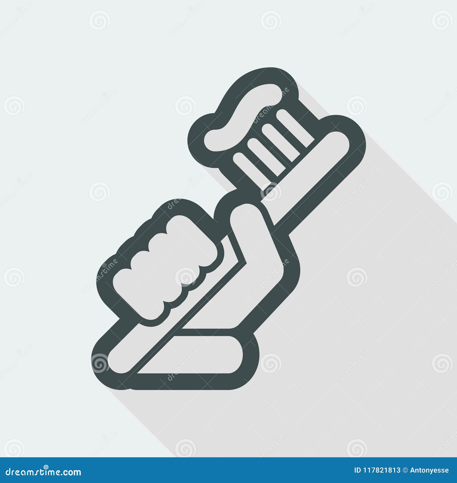 Hand Holding Toothpaste and Toothbrush Stock Vector - Illustration of ...