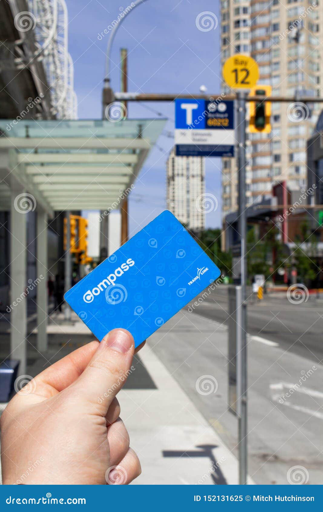 Hand Holding a Translink Compass Card Editorial Image - Image of road ...