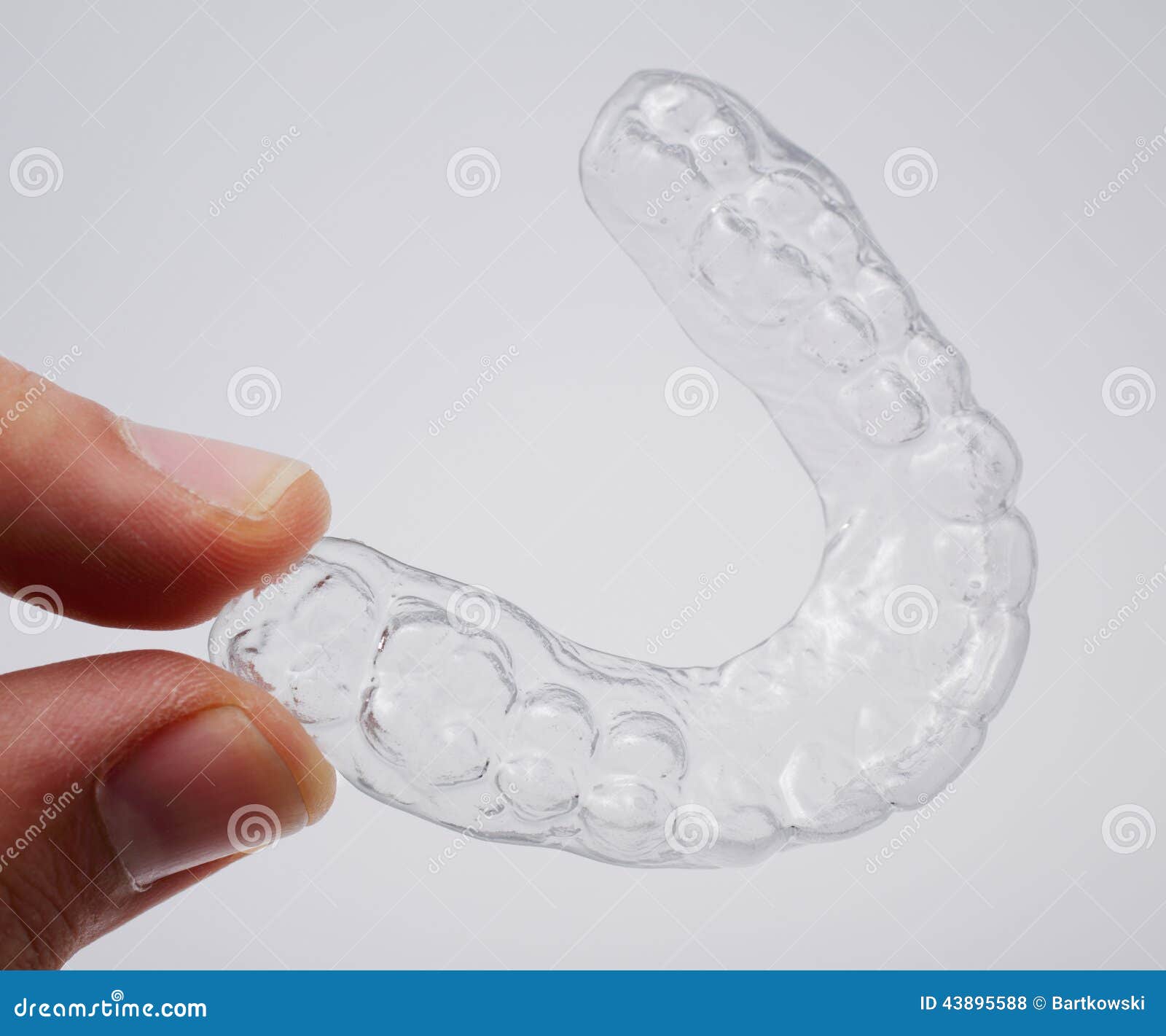 Translucent Upper Essix Retainer On A Gray Background Royalty-Free ...