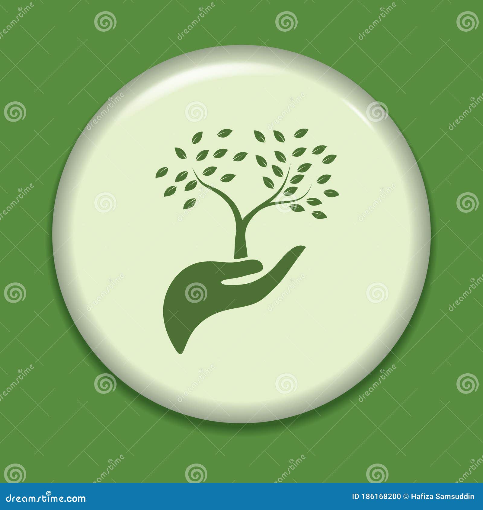 Hand Holding Tree Icon. Vector Illustration Decorative Design Stock ...