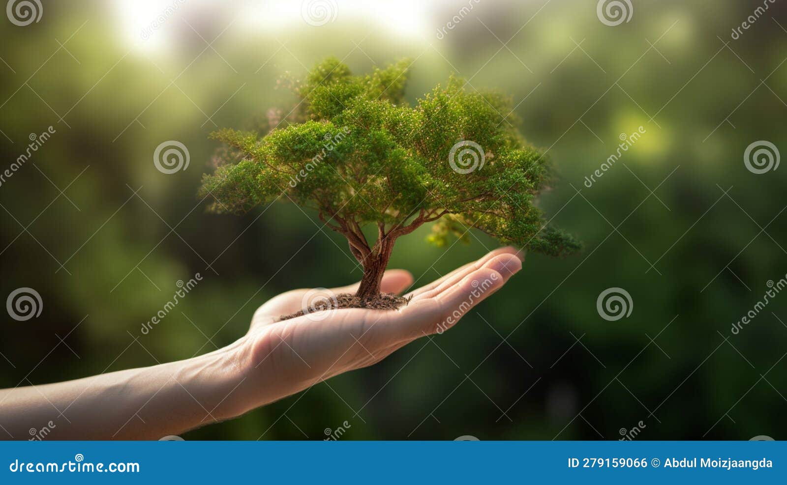 A Hand Holding a Tree Symbolizes the Need To Protect Forests. Stock ...