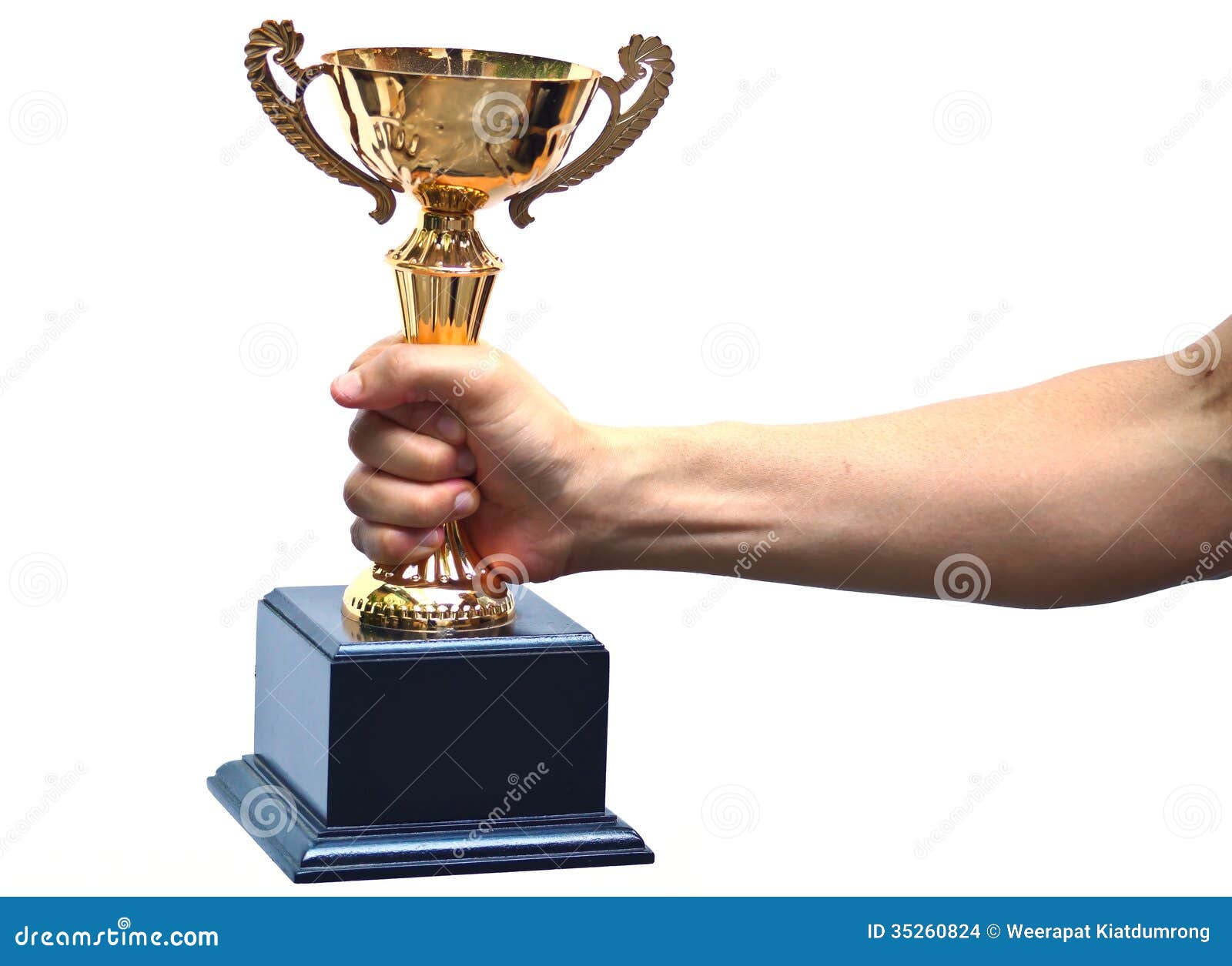 Hand Holding Trophy