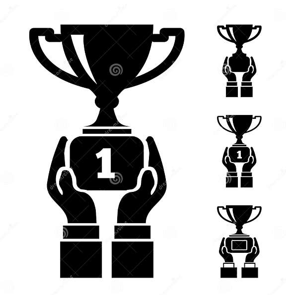Hand Holding Trophy Stock Vector Illustration Of Prize 43205301
