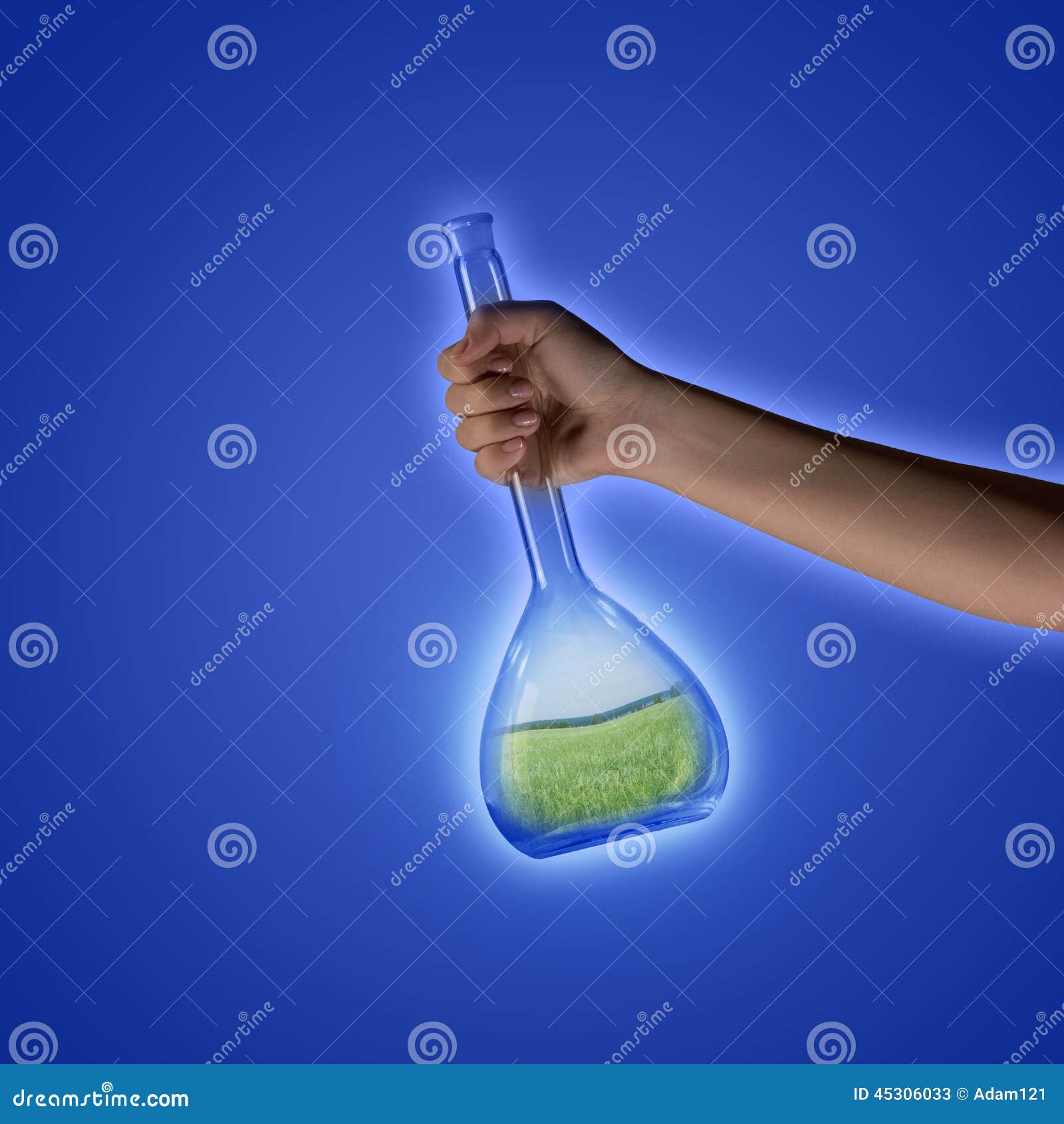 Hand holding tube stock image. Image of growth, hand - 45306033