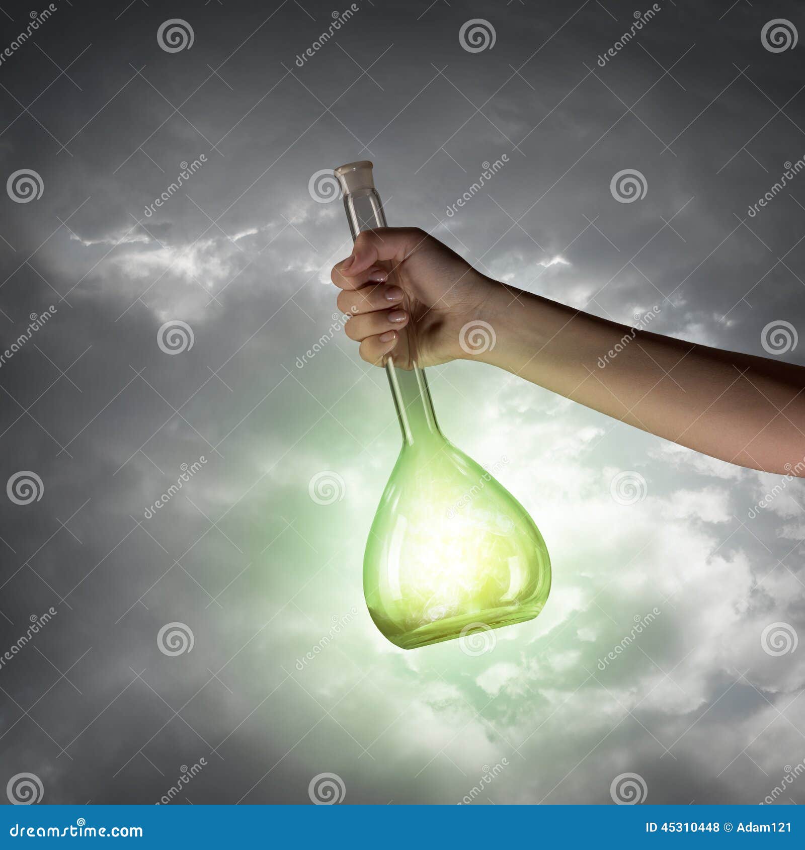 Hand holding tube stock photo. Image of discovery, biology - 45310448