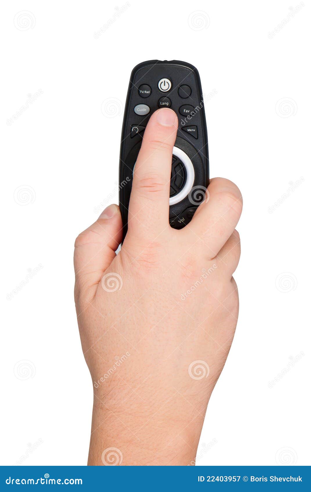 Hand Holding TV Remote Control. Stock Image - Image of control, human ...