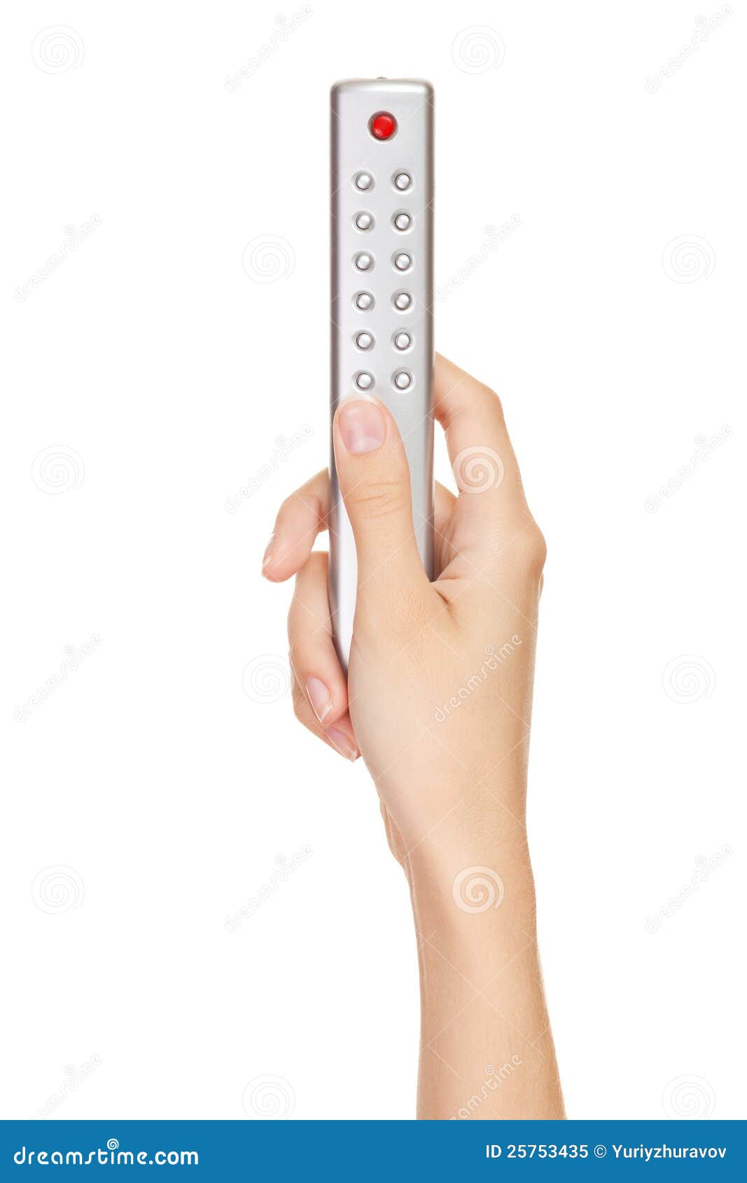 Hand Holding a TV Remote Control Stock Image - Image of button ...