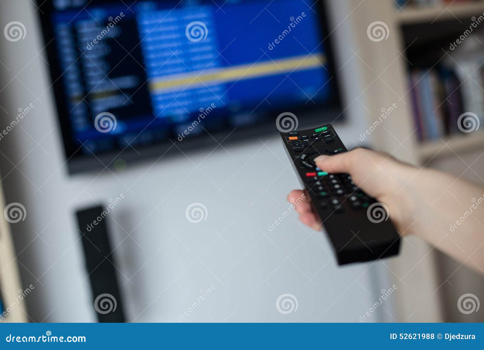 Hand Holding Tv Remote Control Stock Photo - Image of control ...