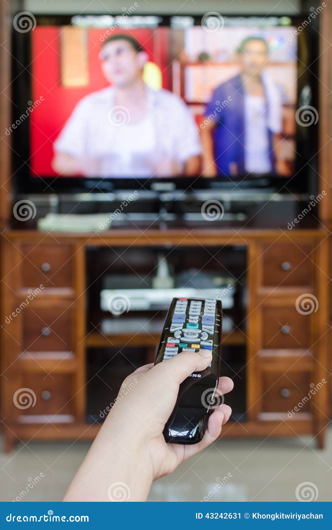 Hand Holding TV Remote Control Editorial Photo - Image of connection ...