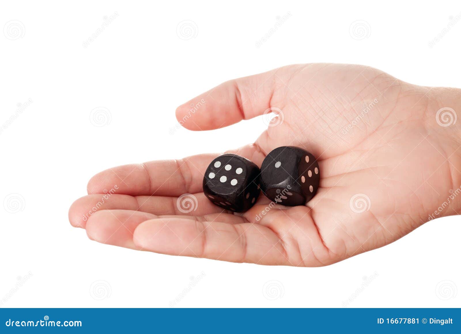 Hand Holding Two Black Dices Stock Image - Image of adults, cube: 16677881