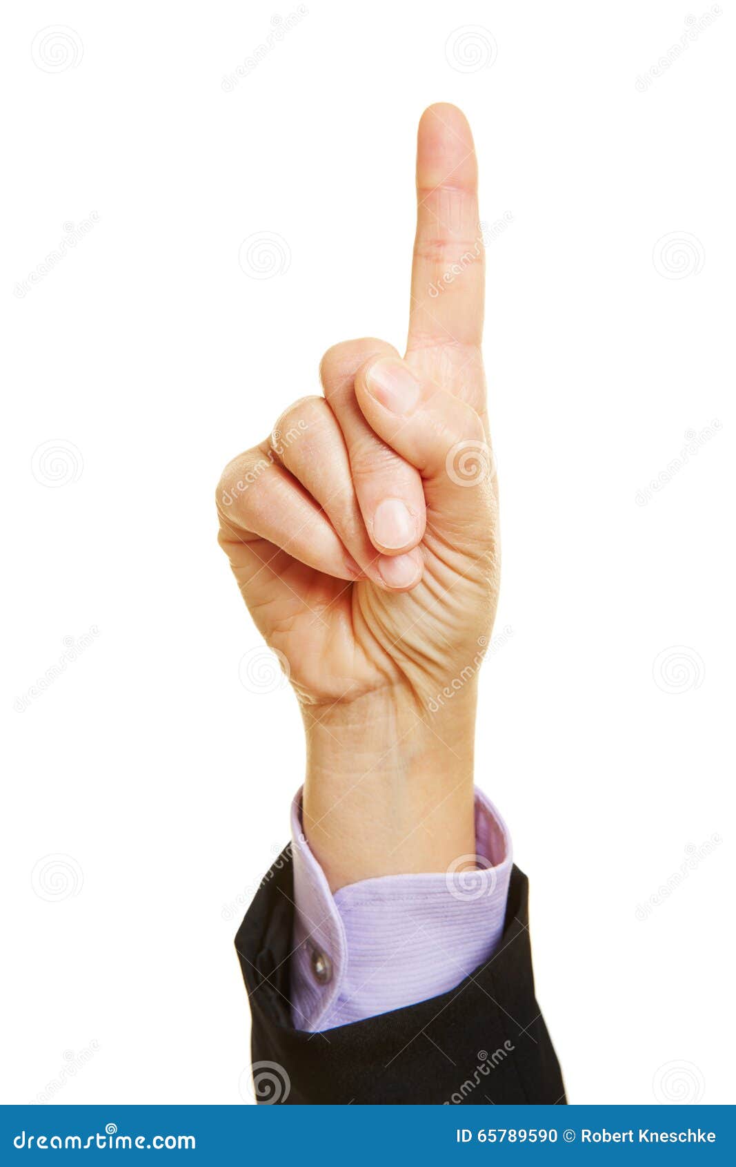 Hand Holding Up Index Finger Stock Photo - Image of index, hint: 65789590