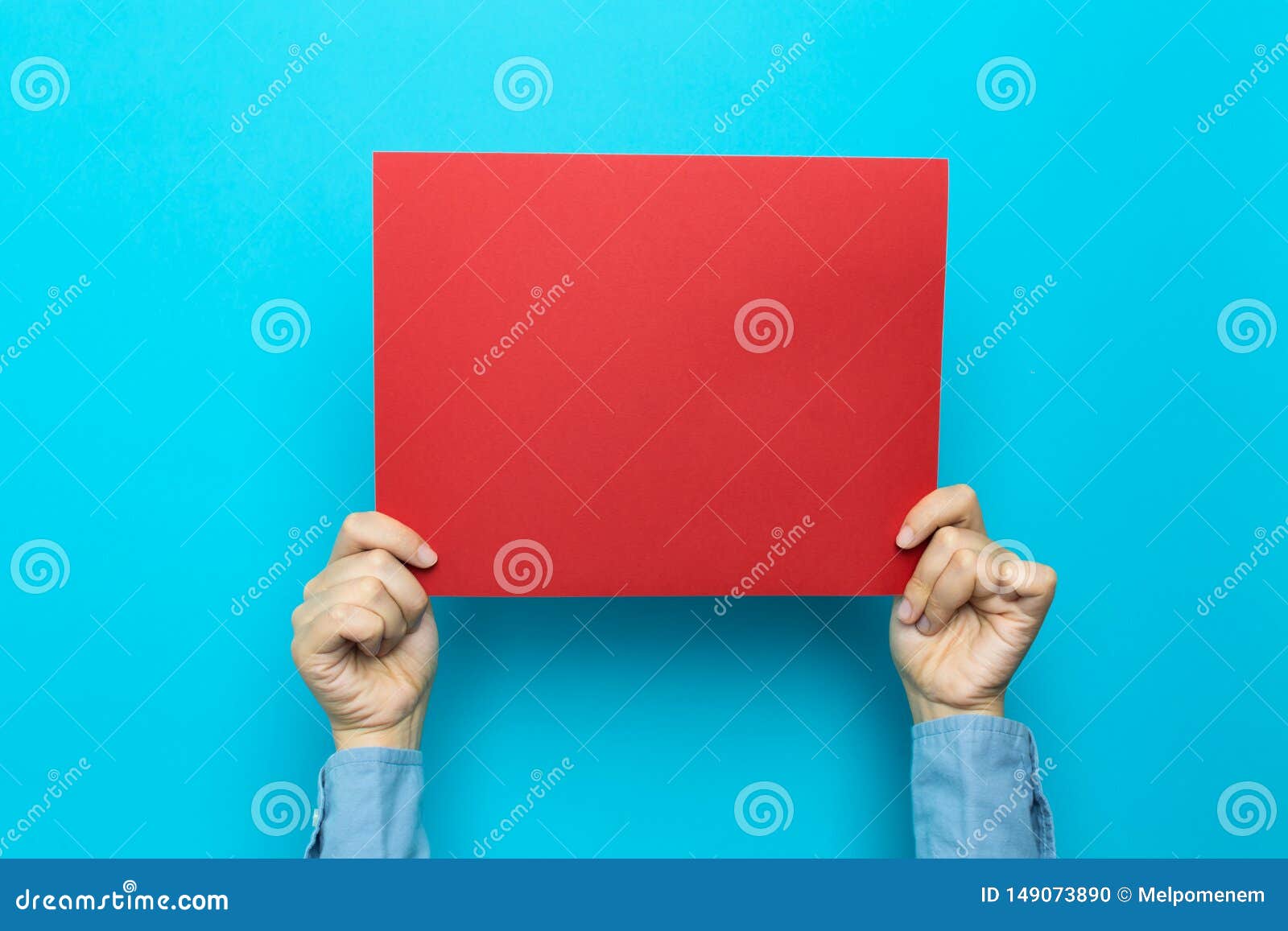Hand Holding Up a Note Card Stock Photo - Image of business, background ...