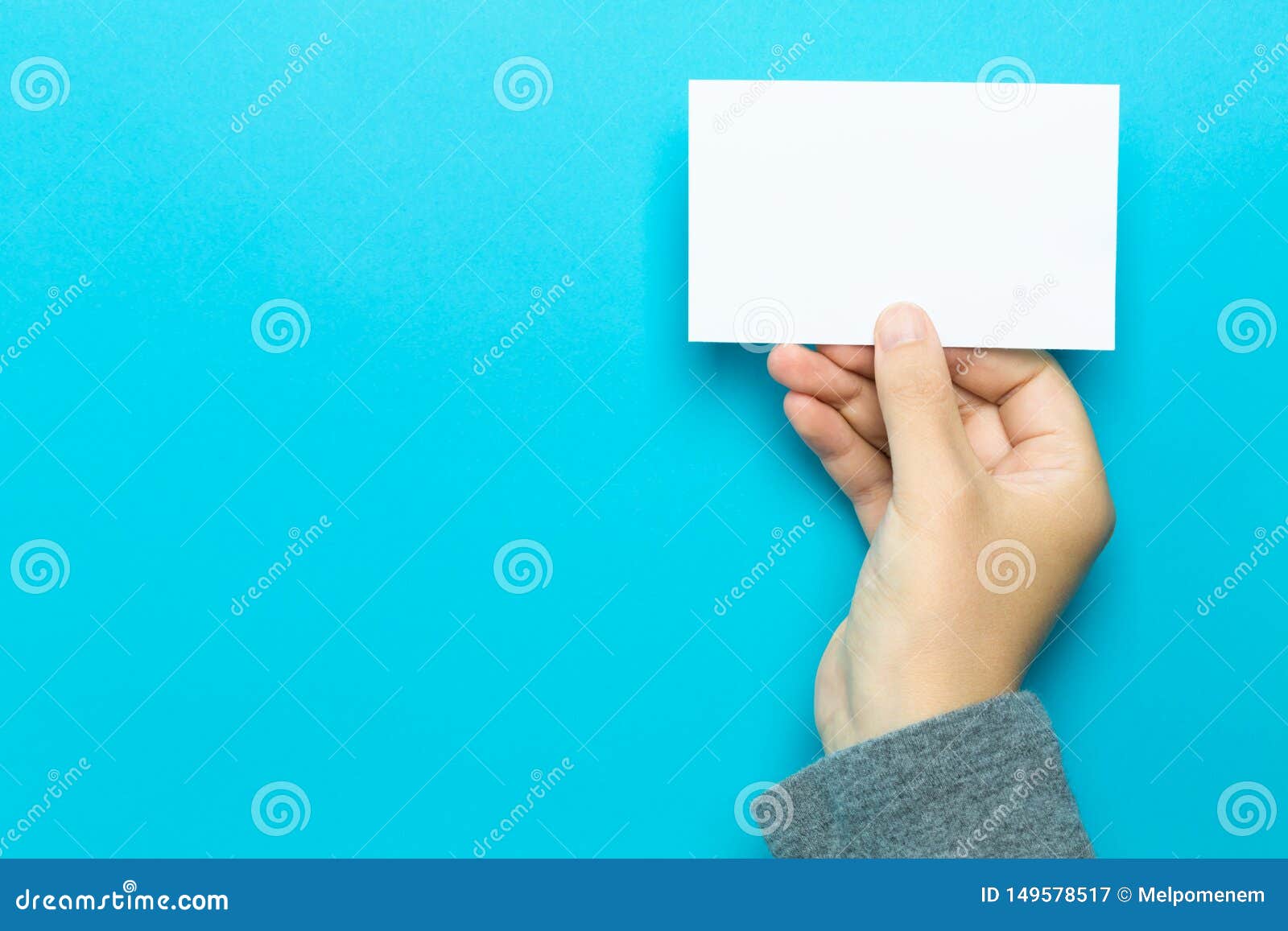 Hand Holding Up a Note Card Stock Image - Image of simple, color: 149578517