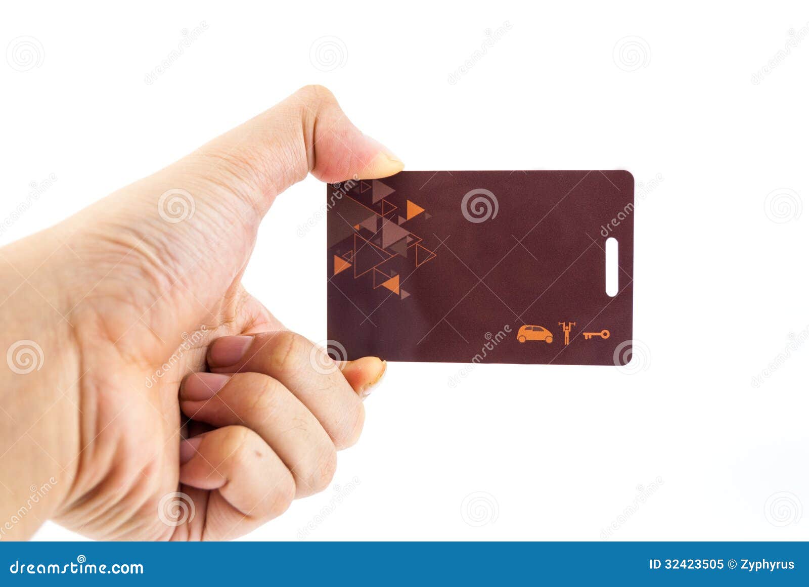 Hand Holding Up Security Clearance Key Card Stock Image - Image of ...
