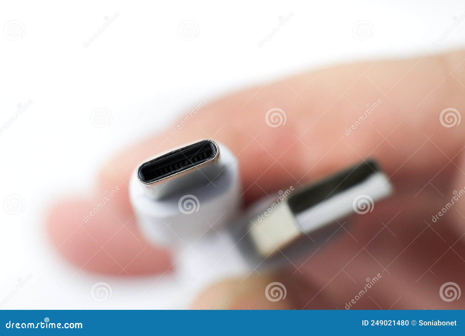 USB C Type Cable Isolated On A White Background Royalty-Free Stock ...