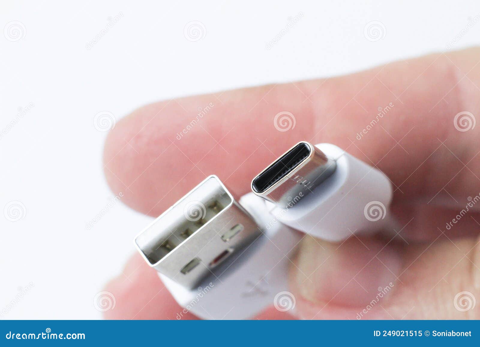 Hand Holding USB-C Type Cable Connector Editorial Image - Image of ...