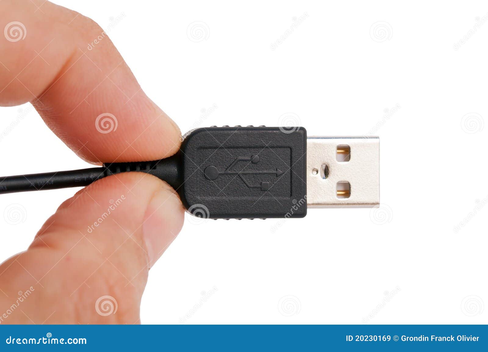 Hand holding USB cable stock image. Image of white, hold - 20230169