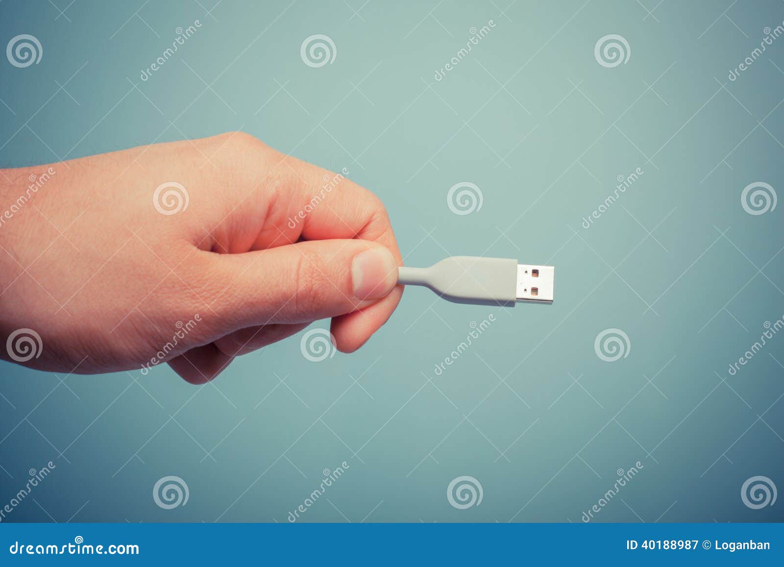 Hand holding usb cable stock image. Image of wire, electric - 40188987