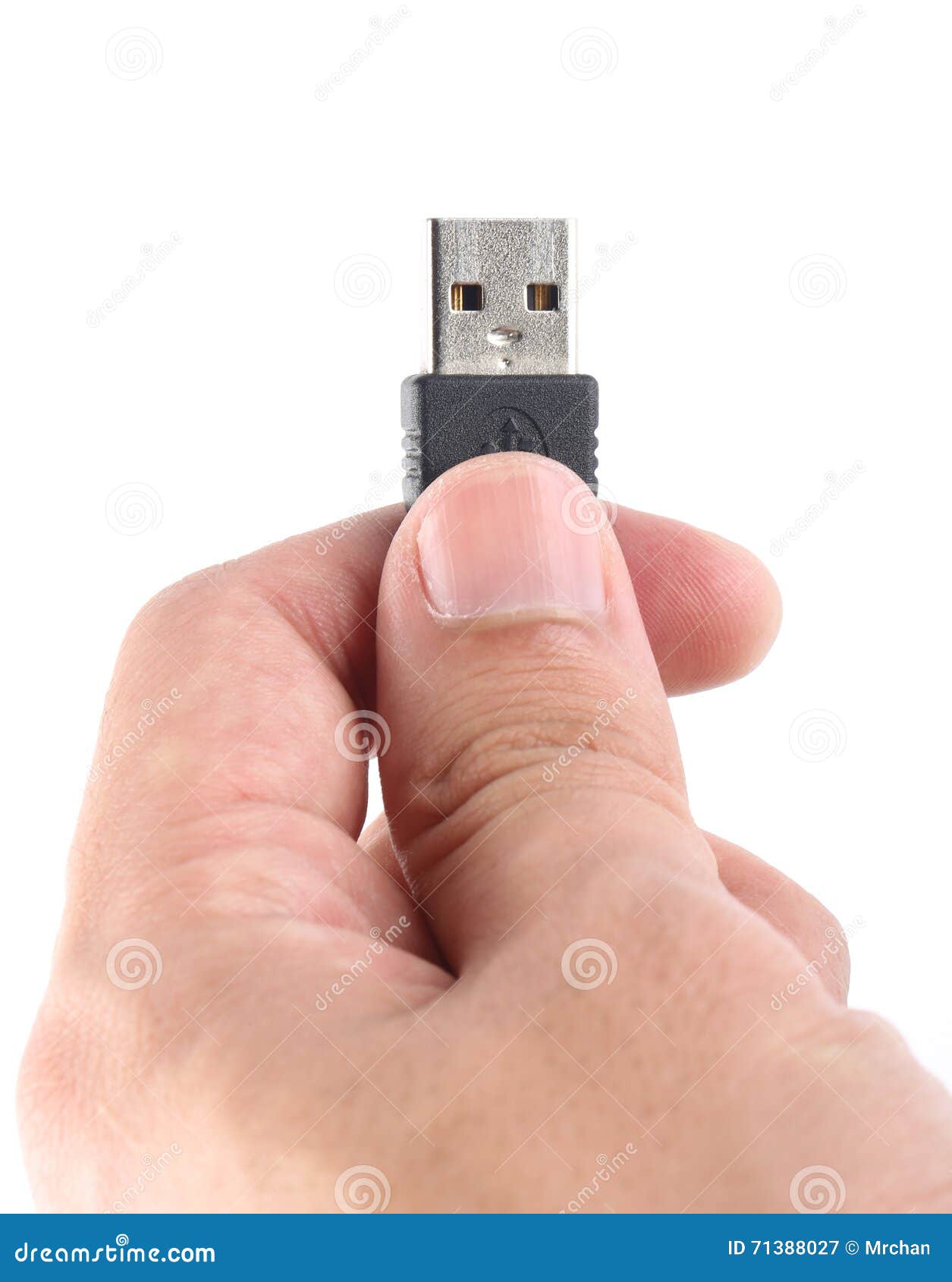 Hand Holding USB Cable stock image. Image of internet - 71388027