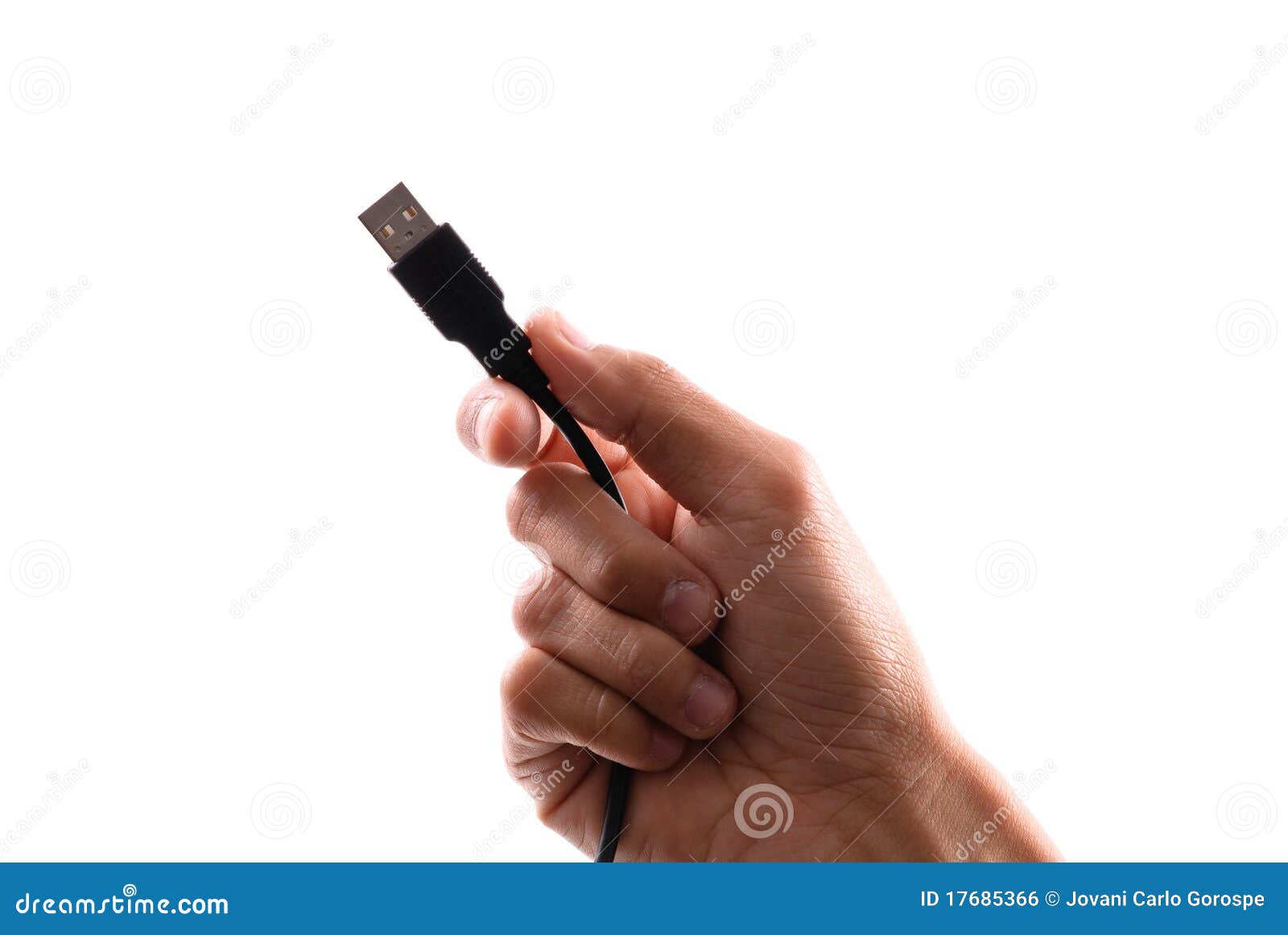 Hand Holding a USB Input Plug Stock Photo - Image of background, mobile ...