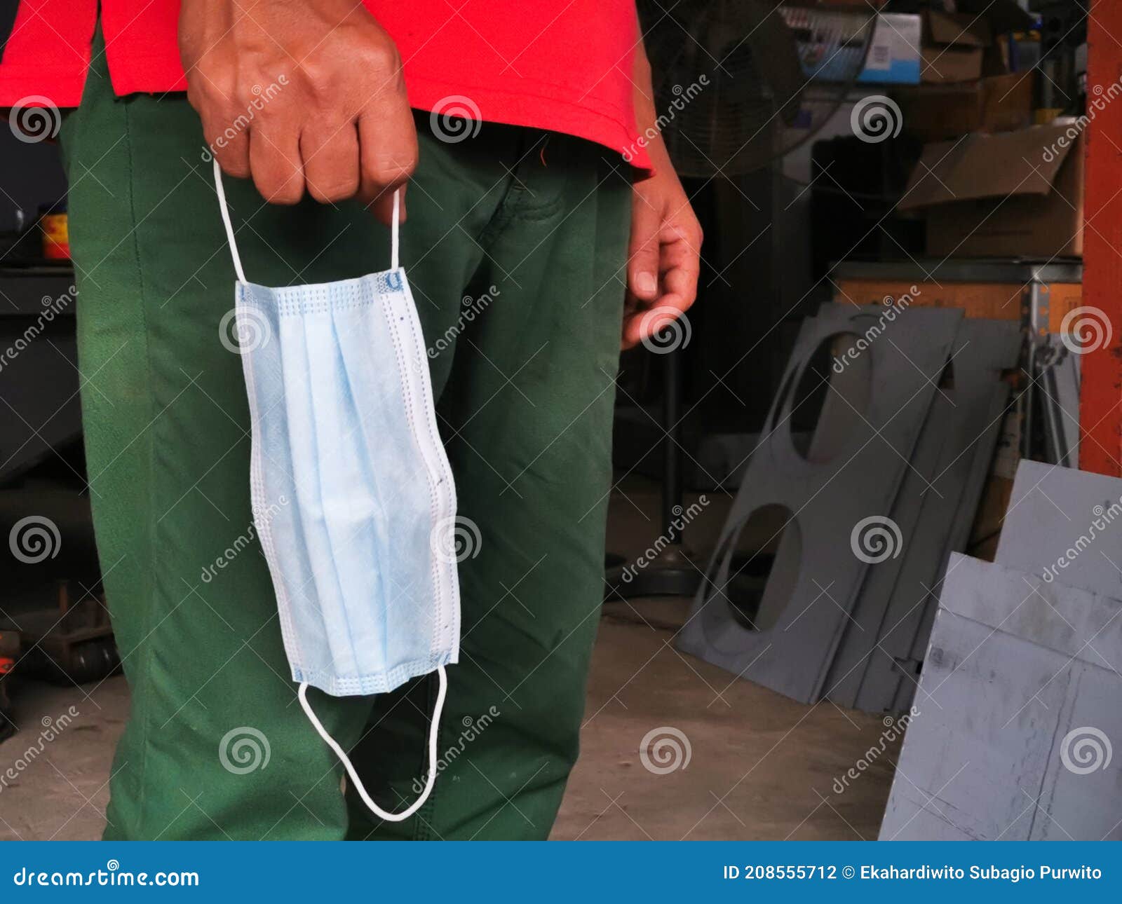 Hand Holding Used Face Mask. Stock Photo - Image of corona, coronavirus ...