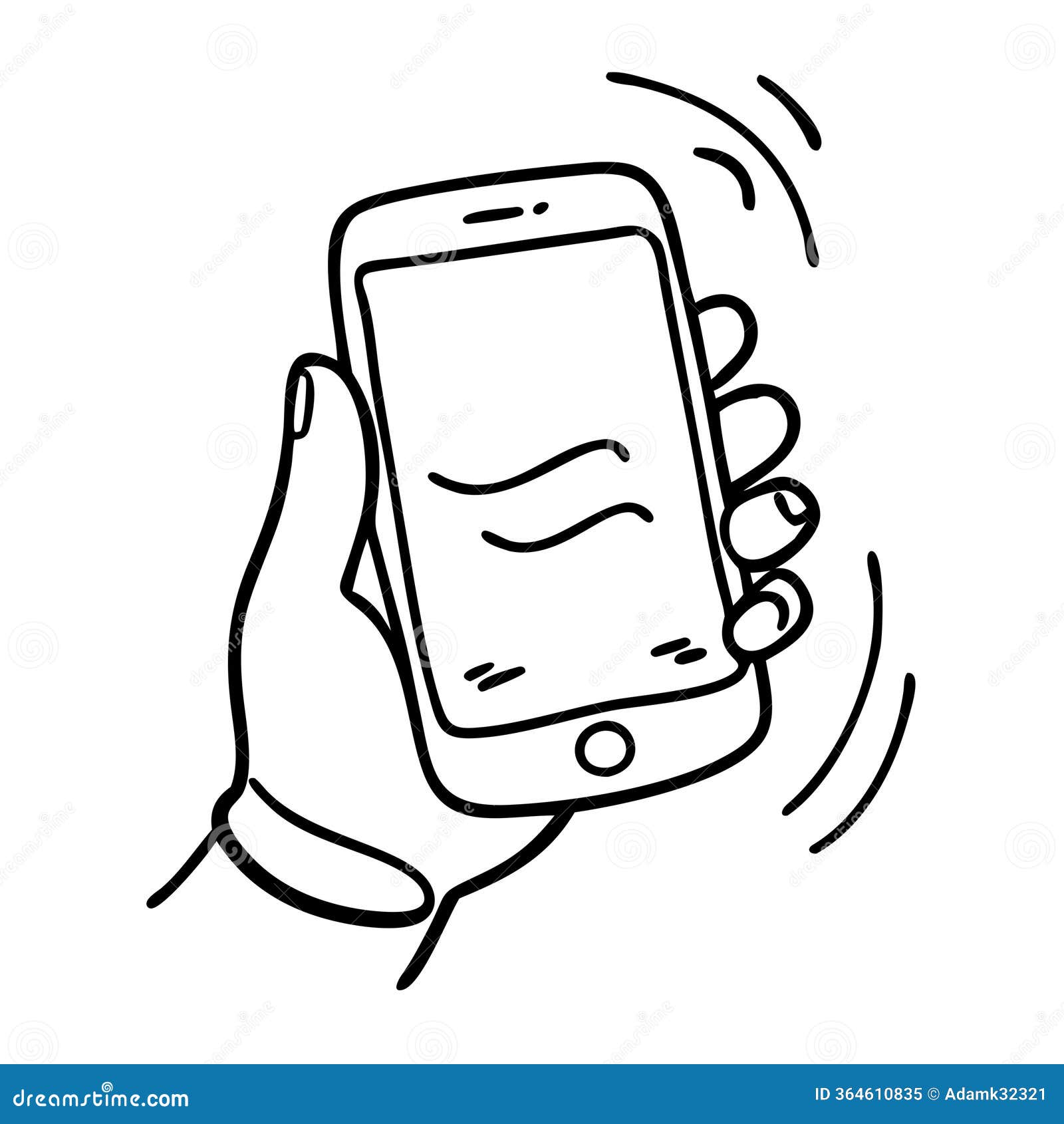 Smartphone Vibrating Cartoon Icon | CartoonDealer.com #77232261