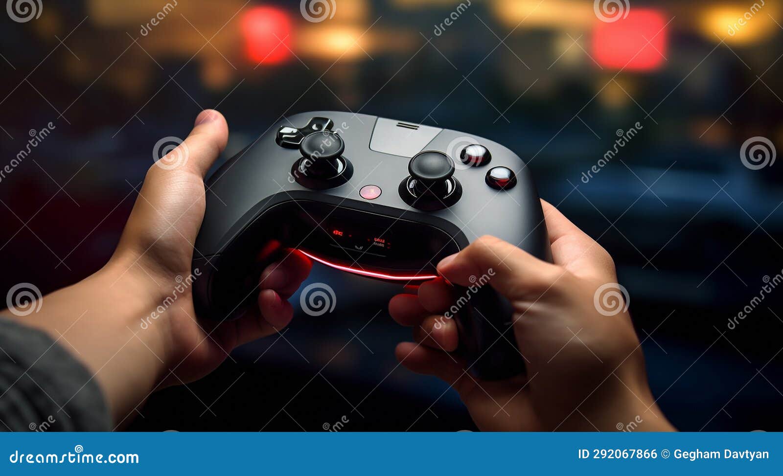 Hand Holding Video Controller, Close-up of Hand Holding Gamepad, Gamer ...