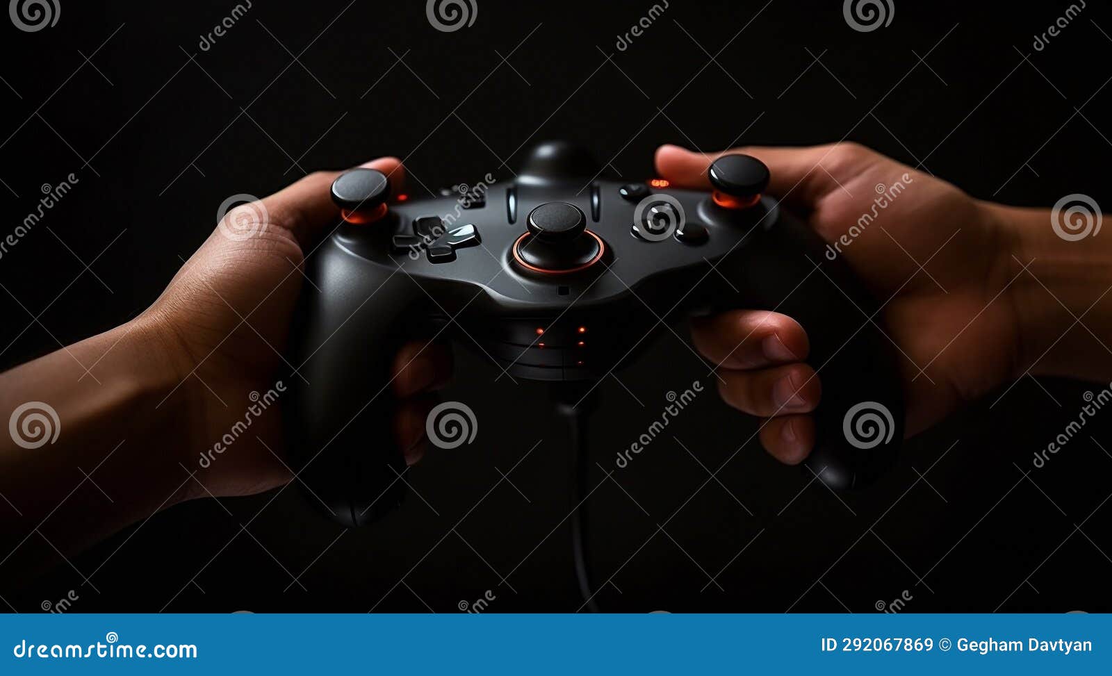 Hand Holding Video Controller, Close-up of Hand Holding Gamepad, Gamer ...