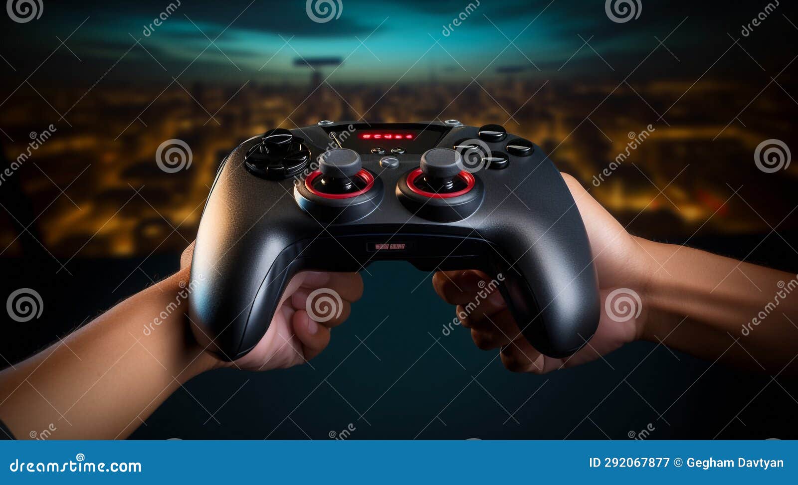 Hand Holding Video Controller, Close-up of Hand Holding Gamepad, Gamer ...