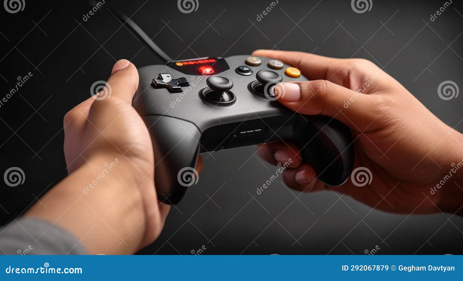 Hand Holding Video Controller, Close-up of Hand Holding Gamepad, Gamer ...